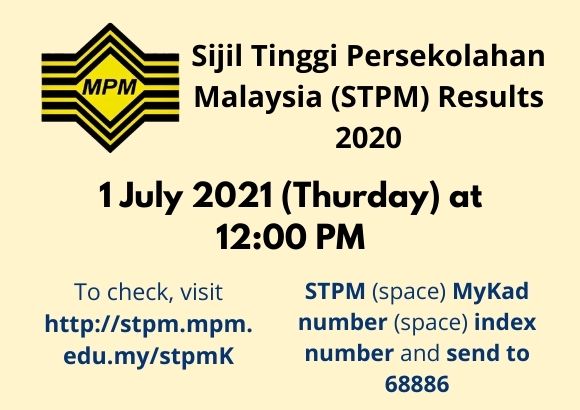STPM Results to be Announced on July 1