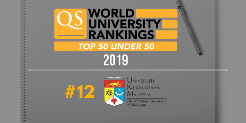 UKM Ranked 12th Worldwide in QS Top 50 Under 50 2019
