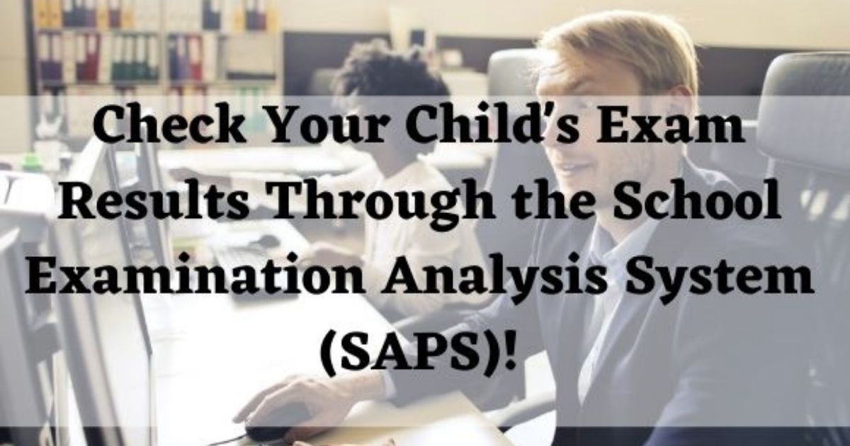 Check Your Child's Exam Results Through the School Examination Analysis ...