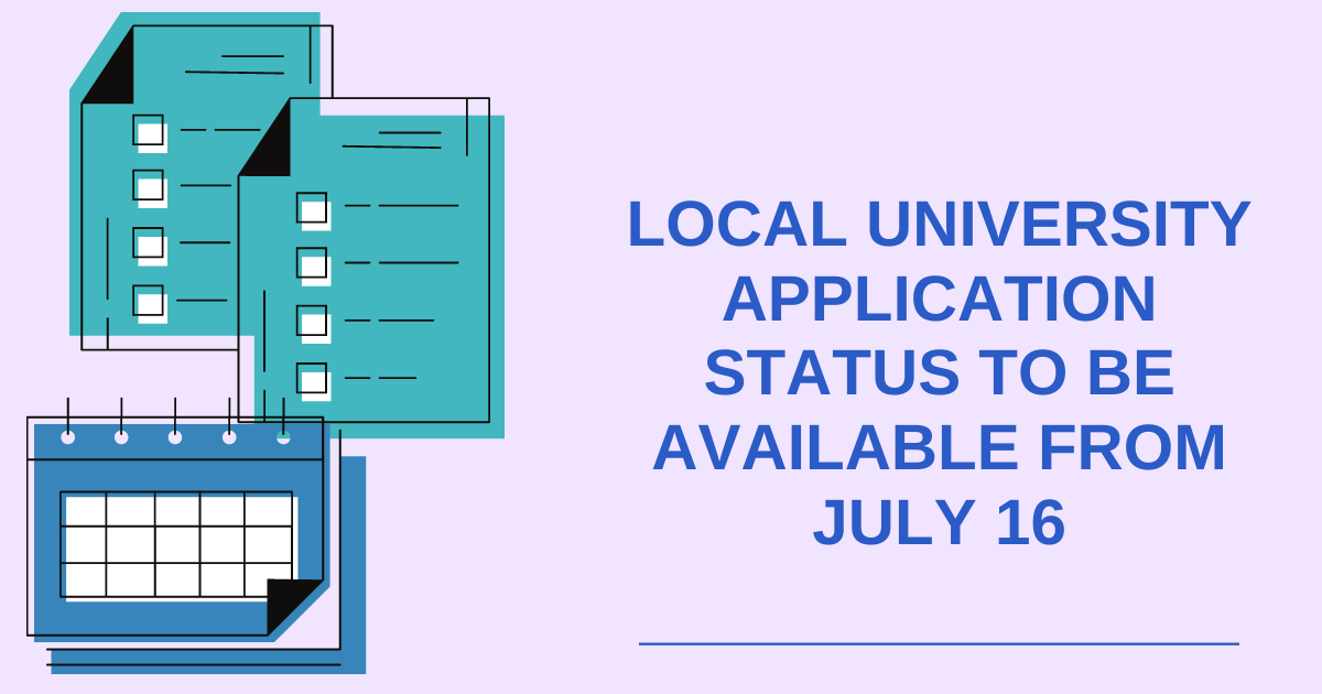 Local University Application Status to be Available from July 16