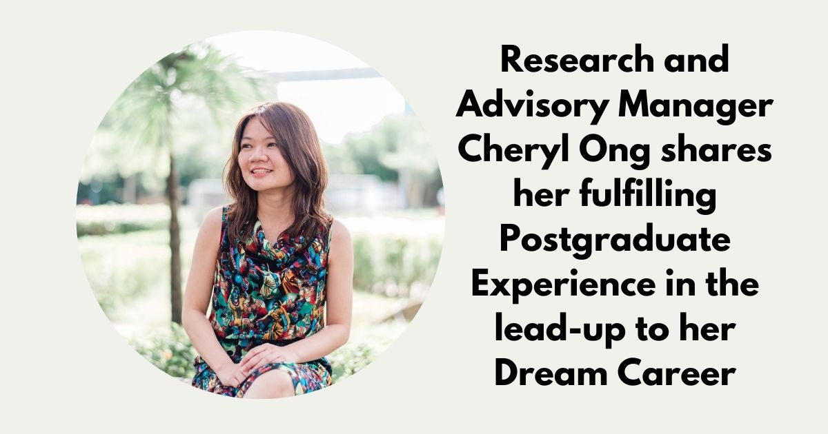 Research and Advisory Manager Cheryl Ong shares her fulfilling ...