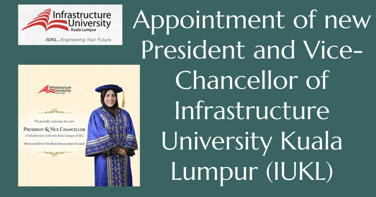 Appointment of new President and Vice-Chancellor of Infrastructure ...